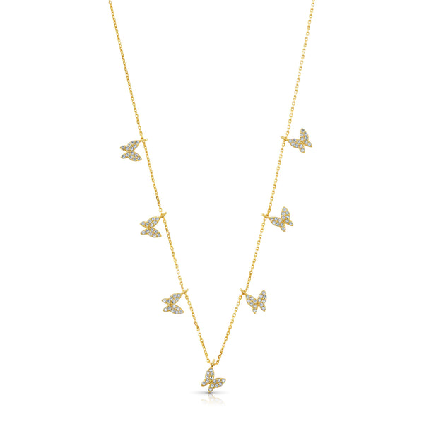 NEW BEGINNINGS BUTTERFLY DANGLE NECKLACE, GOLD – JEN HANSEN