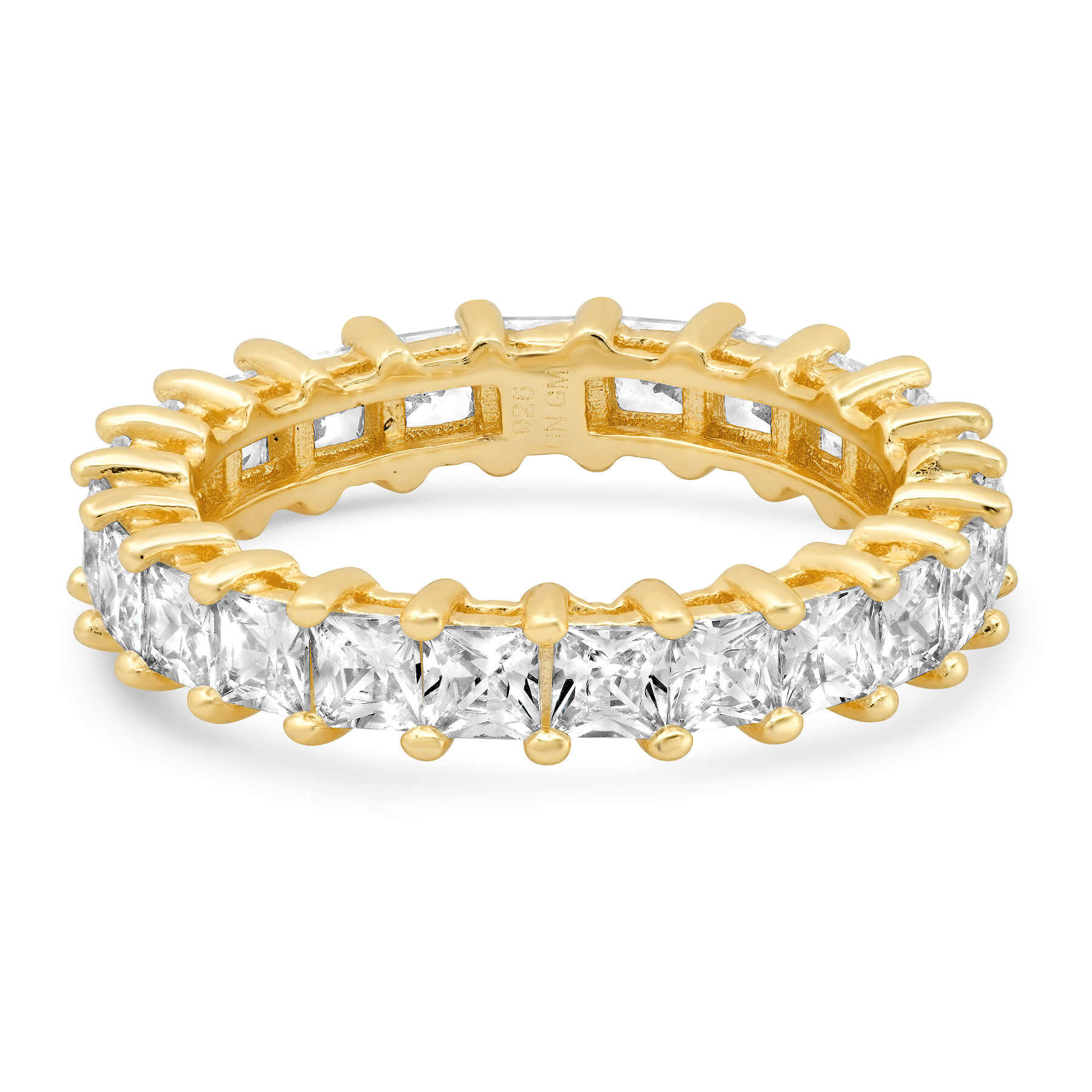PRINCESS CUT ETERNITY RING, GOLD – JEN HANSEN