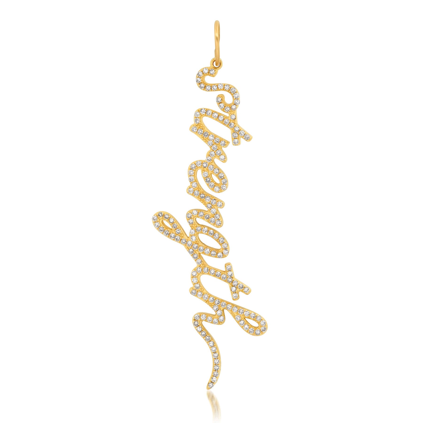 STRENGTH CURSIVE CHARM, GOLD – JEN HANSEN